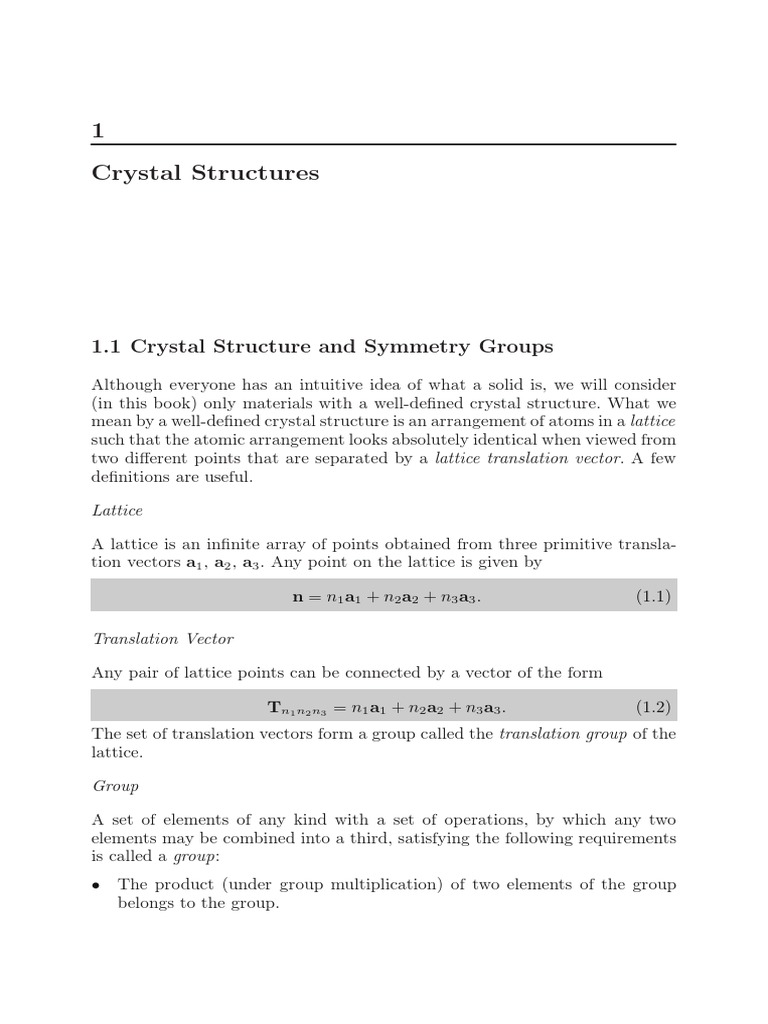 Crystal Structures: An Introduction to Crystallography, Bravais ...