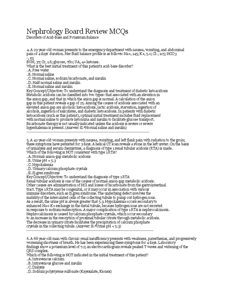 Questions About Kidneys | PDF | Renal Function | Creatinine