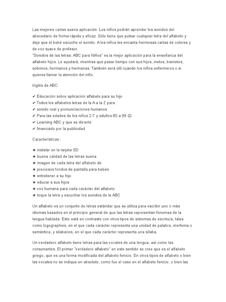 Sonidos de Las Letras | PDF | Alfabeto | Escritura latina