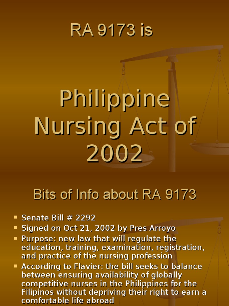 RA 9173 Report | PDF | Licensure | Nursing