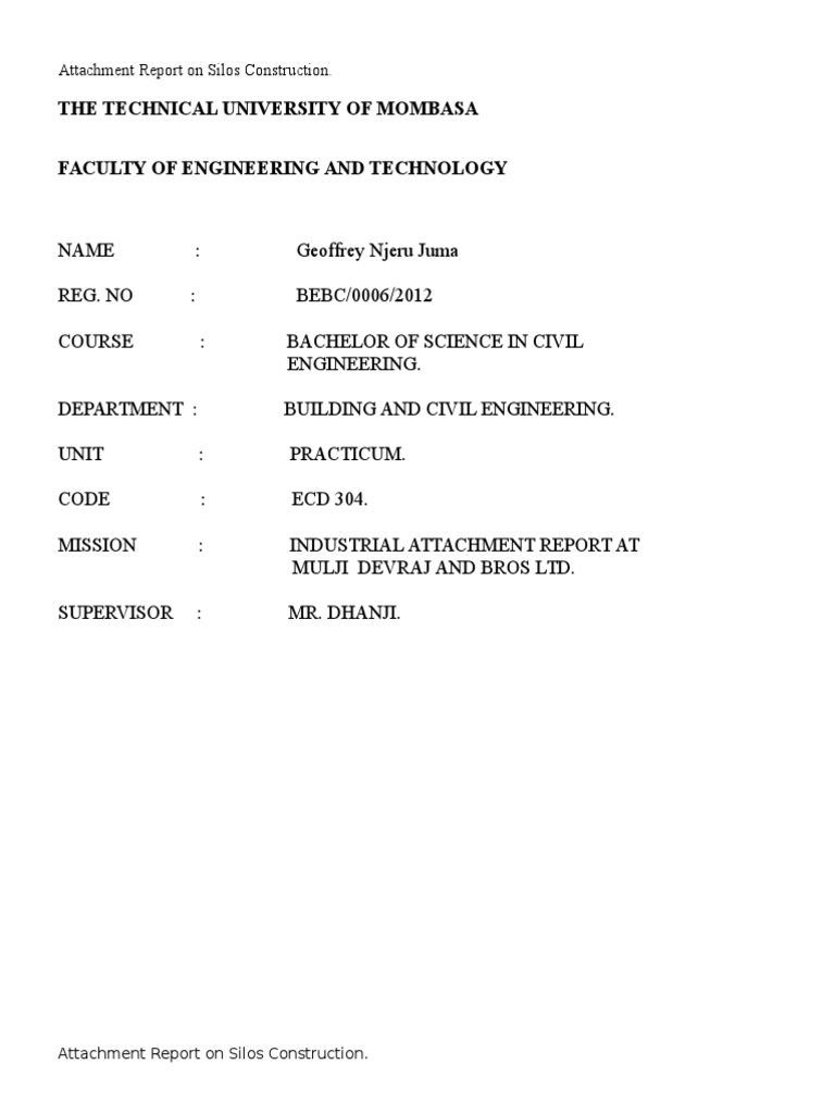 Civil Engineering Report | PDF | Stairs | Concrete