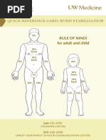 Rule of Nines Burn Chart for Adults | PDF