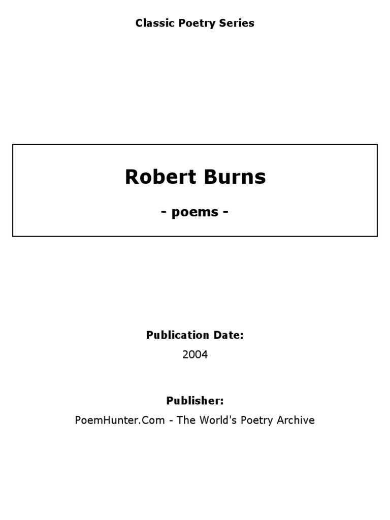 Robert Burns: Poems & Legacy | PDF