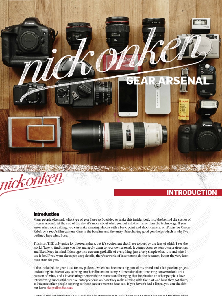 Nick Onken Gear Arsenal | PDF | Camera | Camera Lens