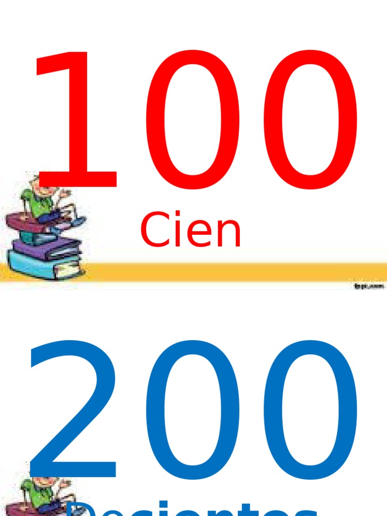 Números del 100 al 900 para niños | PDF