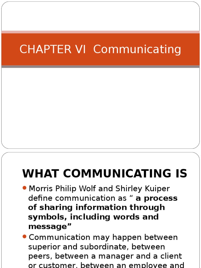 Chapter 6 Communicating Pdf Communication Information