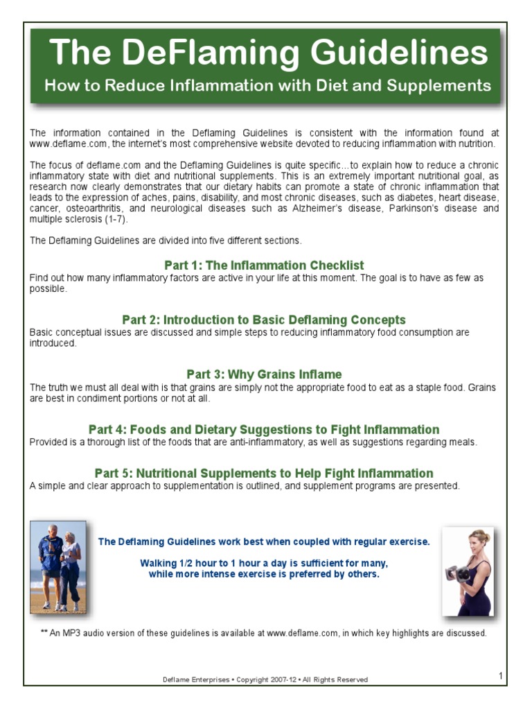 The DeFlaming Guidelines, How - DAVID SEAMAN | PDF | Inflammation ...