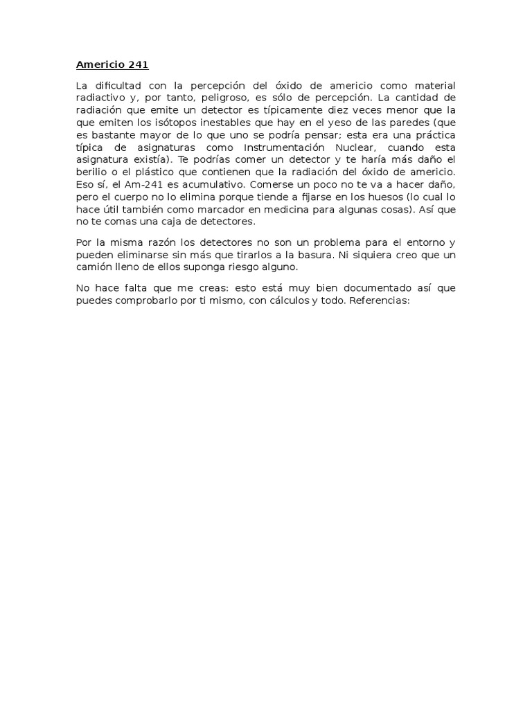 Americio 241 | PDF