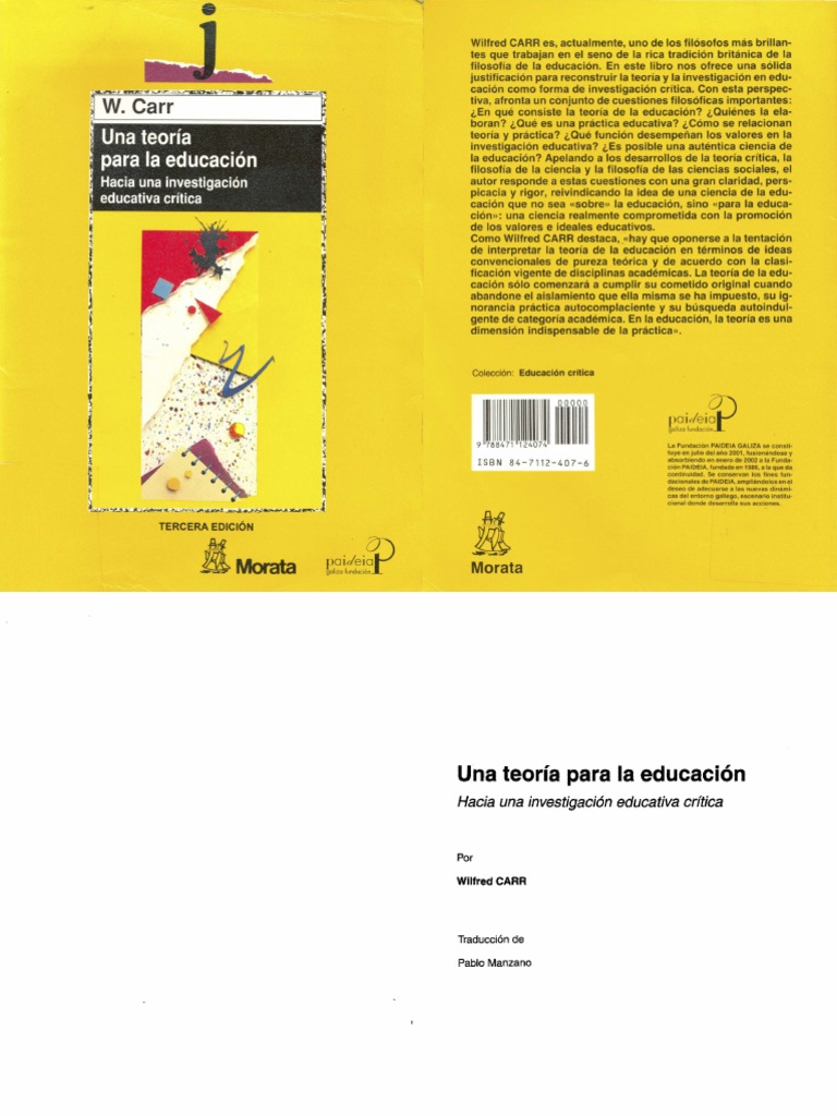 Wilfred CARR 2002 Una Teoria para La Educacion Hacia Una Investigacion ...