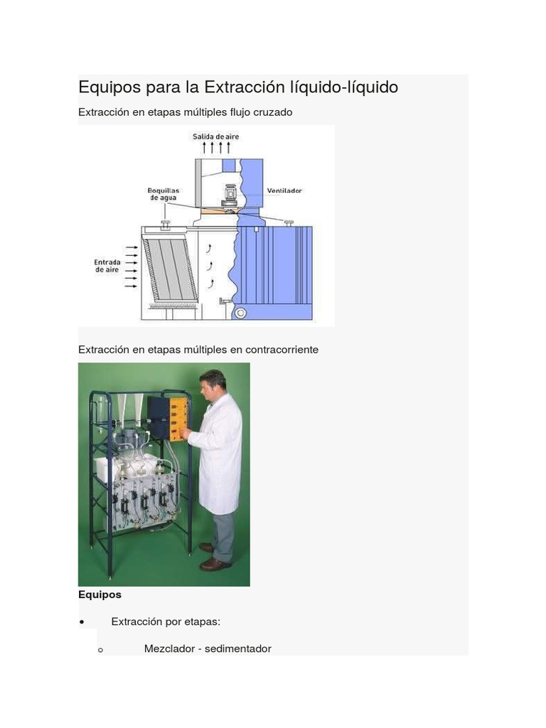 Equipos para La Extracción Líquido | PDF | Absorción (Química ...