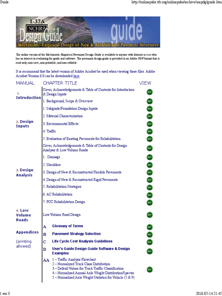 Mechanistic-Empirical Pavement Design Guide | PDF | Road Surface ...