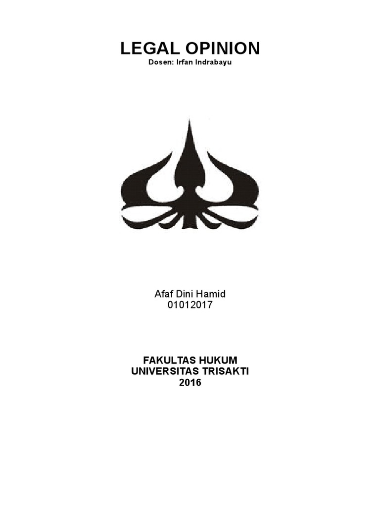 Contoh Format Legal Opinion | PDF