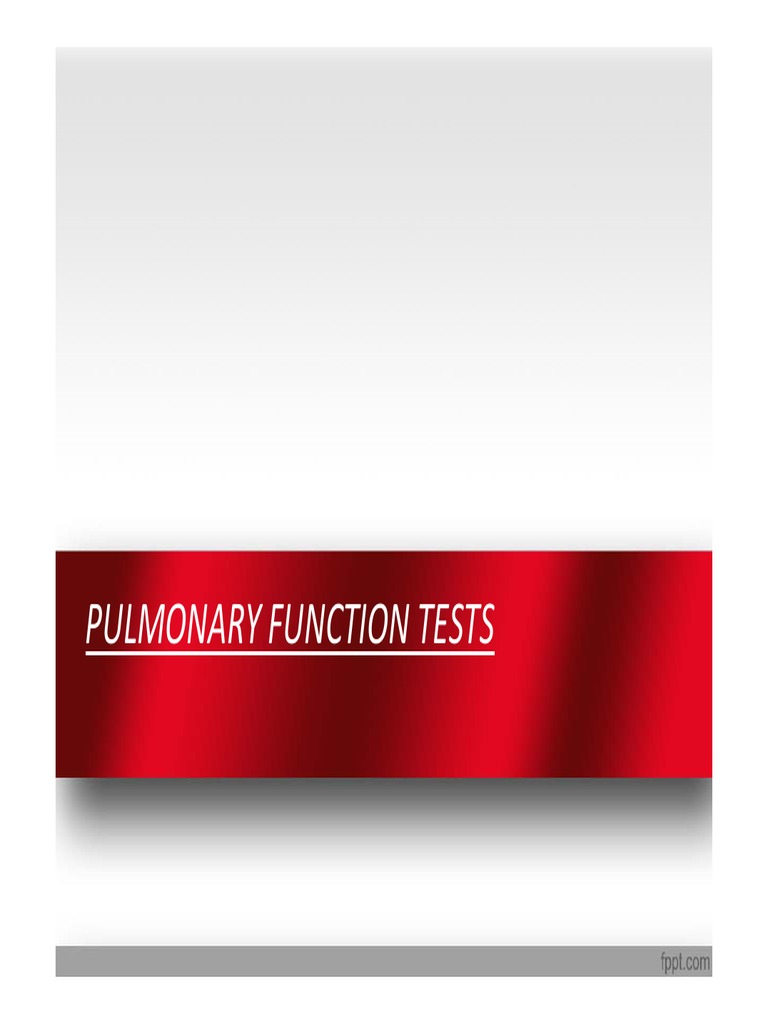 Pulmonary Function Test | PDF | Exhalation | Lung
