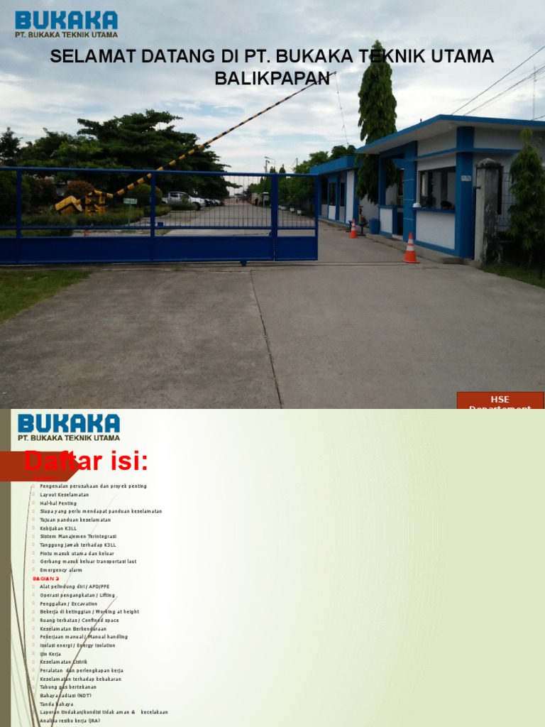 Panduan Keselamatan PT Bukaka Teknik | PDF | Komputer | Teknologi & Rekayasa