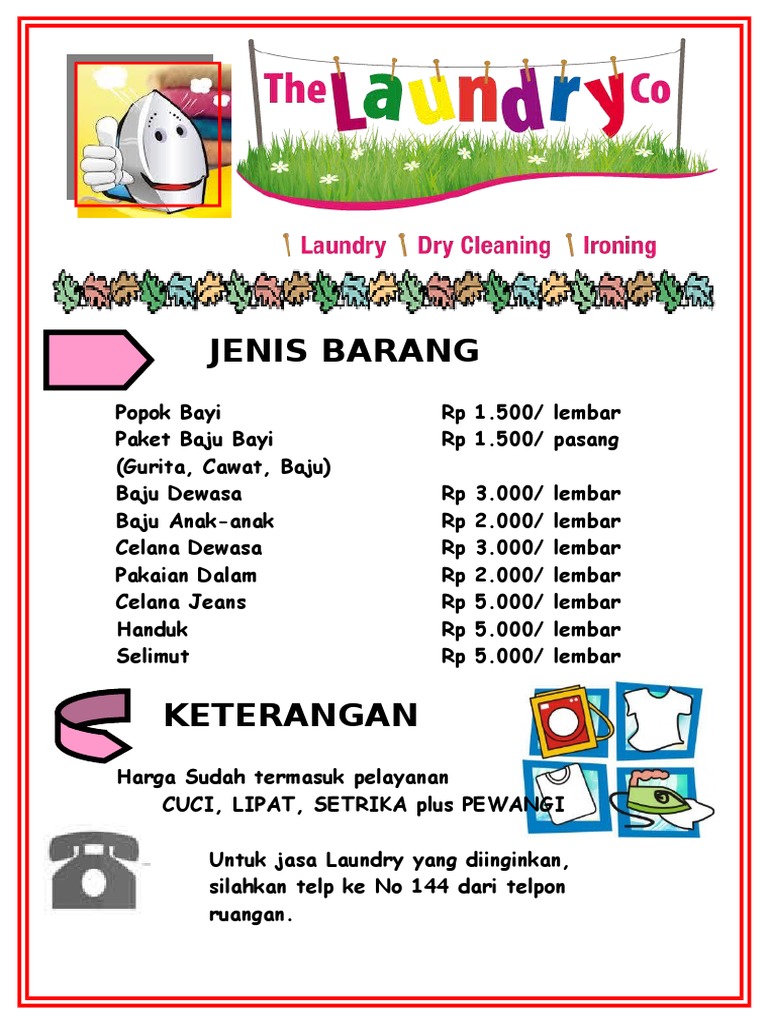 Daftar Harga Laundry | PDF