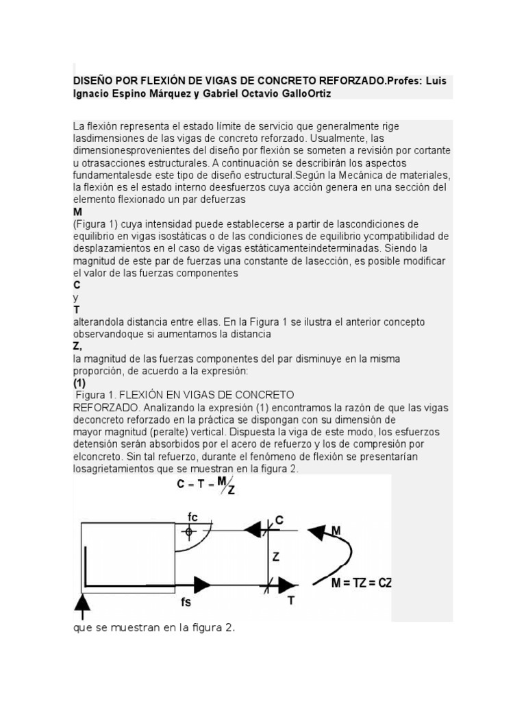 Diseño Por Flexión de Vigas de Concreto Reforzado | PDF
