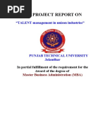 A Project Report On Talent Management | PDF | Employee Retention ...