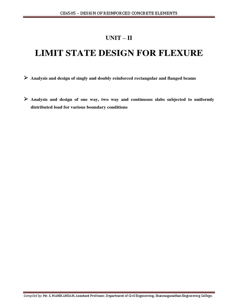 Limit State Design for Flexural Beams | PDF | Strength Of Materials ...