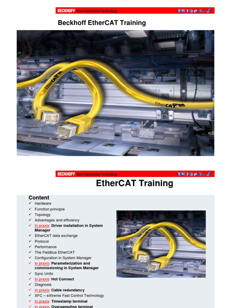 BECKHOFF-EtherCAT Beckhoff Course (En) | PDF | Internet Protocols | Ethernet