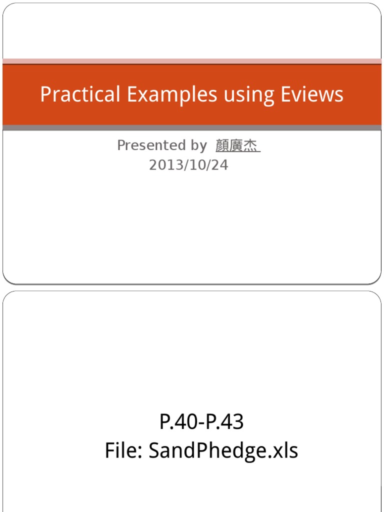 EViews Regression Techniques | PDF | Vector Autoregression | Autocorrelation