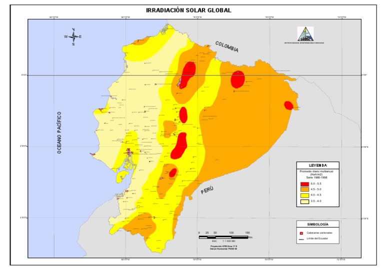 Mapa Irradiación Solar Ecuador | PDF | Jefes de Estado ejecutivos ...