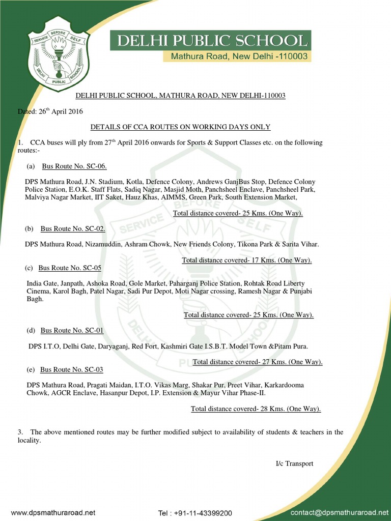 CC A BUSDPS Delhi Letterhead | PDF
