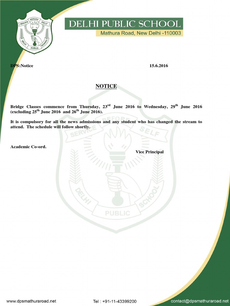 9874406DPS Delhi Letterhead | PDF