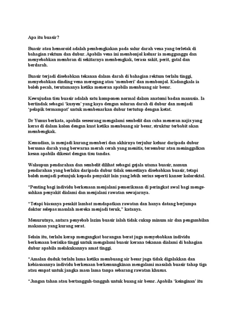 Apa Itu Buasir | PDF