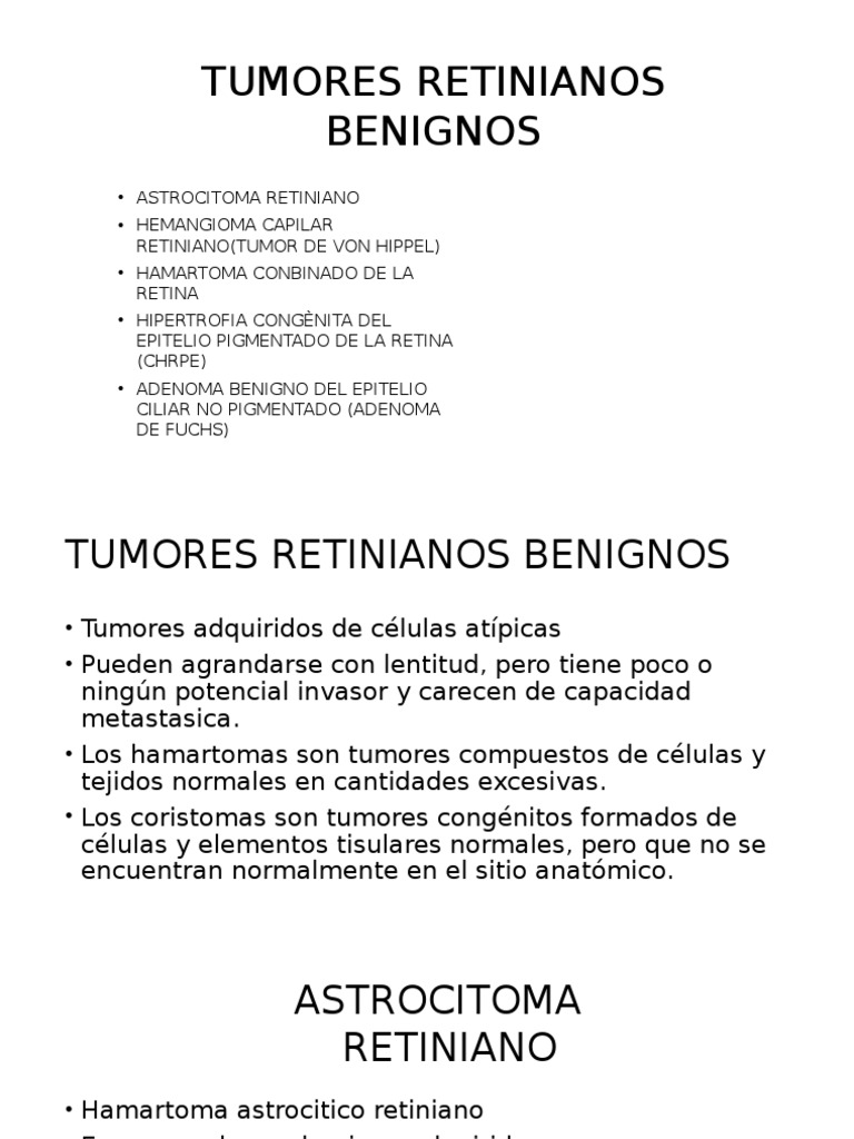 Tumores Retinianos Benignos | PDF | Cáncer | Neoplasias