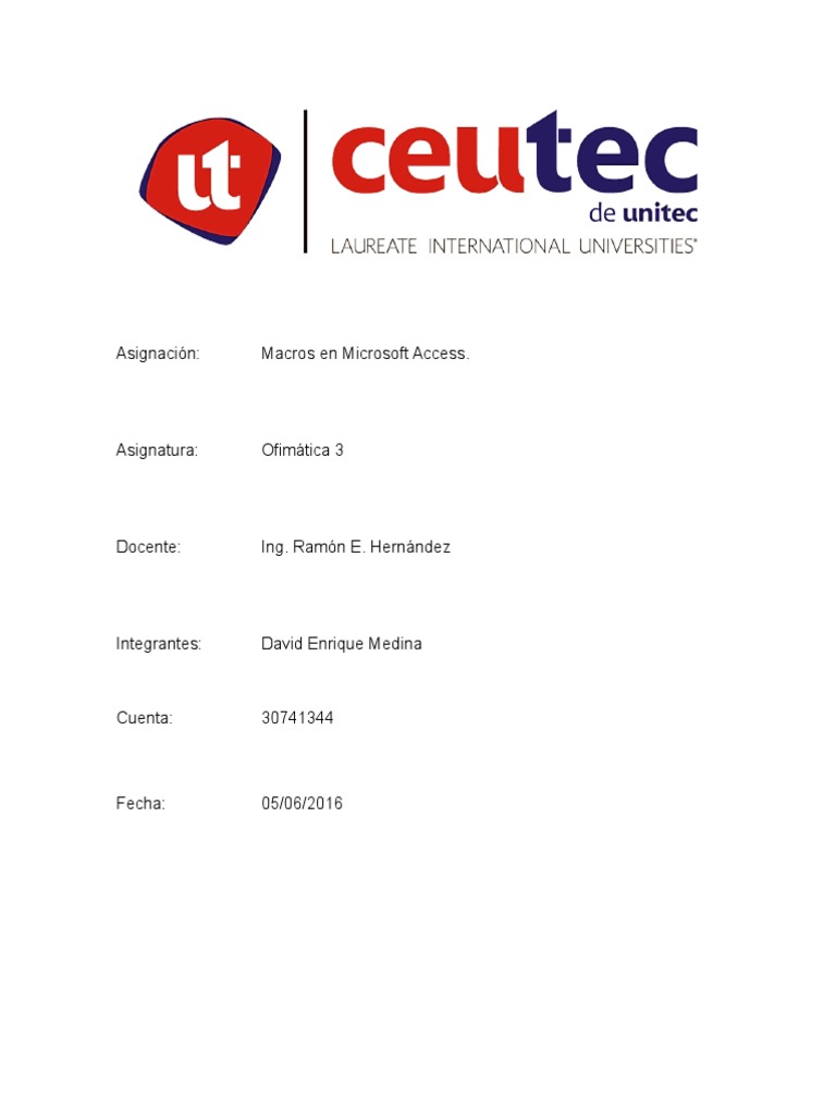 Informe de Macros | PDF | Macro (informática) | Visual Basic para Aplicaciones