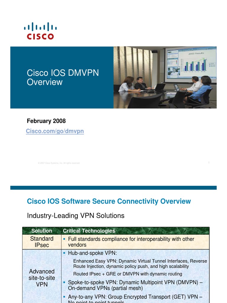 Cisco Ios DMVPN: February 2008 | PDF | Virtual Private Network | Ip Address