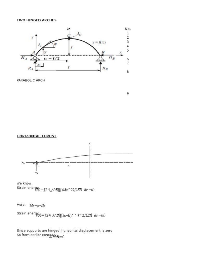 Two Hinged Arches | PDF | Chemical Equilibrium | Force