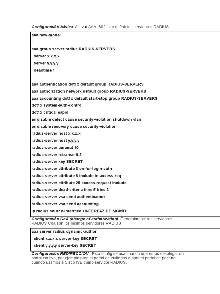 Configuración Básica Dot1x | PDF | Radio | Arquitectura de internet