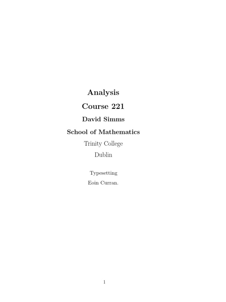 Measure Theory Notes - David Simms | PDF | Measure (Mathematics ...