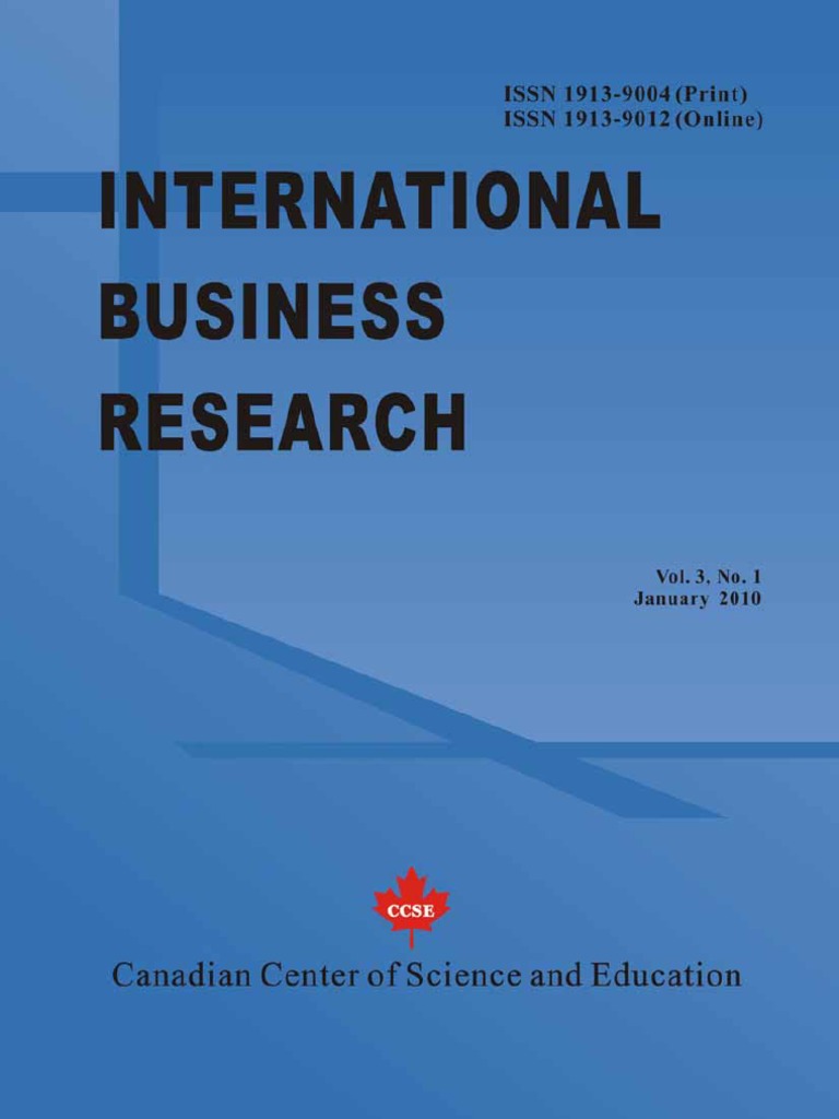 International Business Research | PDF | International Business ...