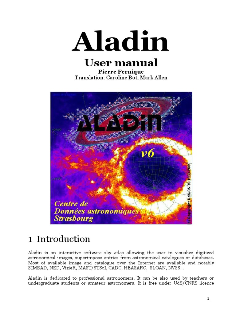 Aladin Manual 6 | PDF | Graphical User Interfaces | Installation ...