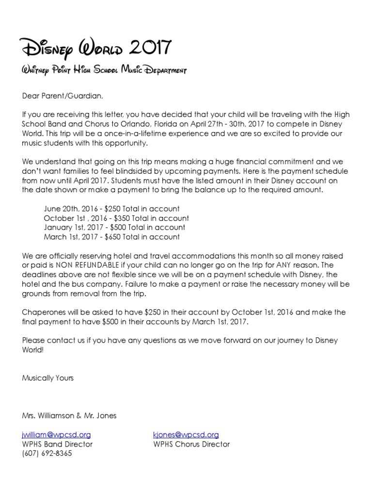 Disney Letter Home May 16 | PDF