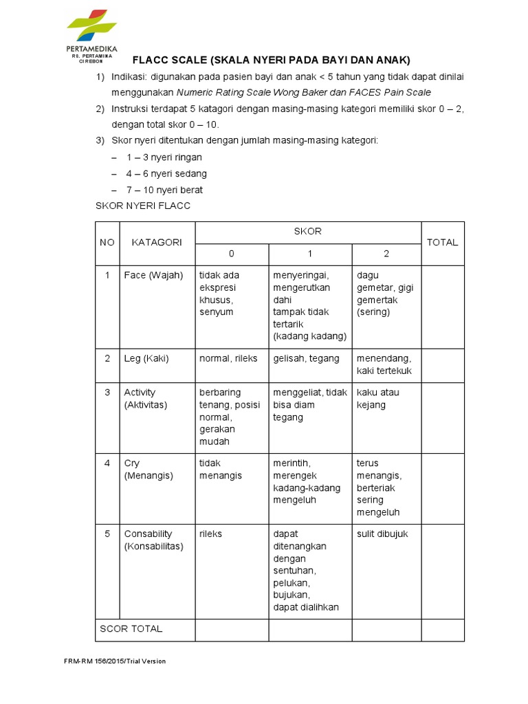 Flacc Scale - 1 - PDF | PDF