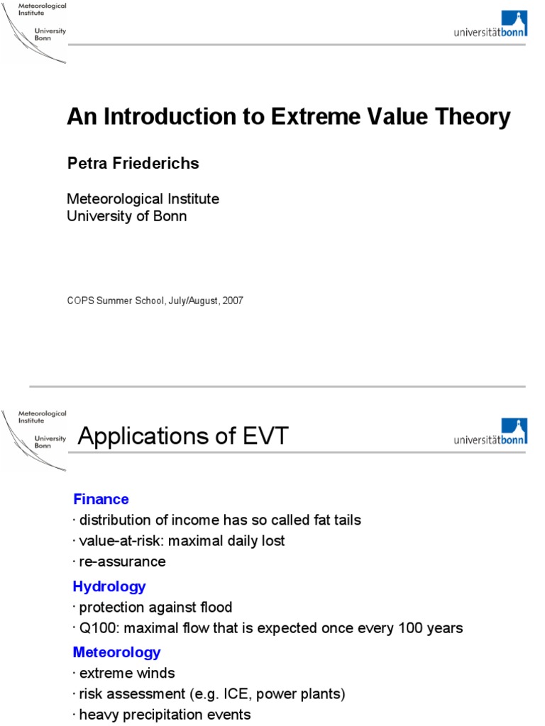 An Introduction to the Statistical Theory and Applications of Extreme ...