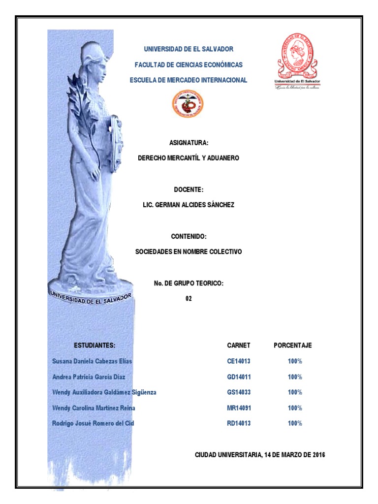 Sociedades en Nombre Colectivo | PDF | Liquidación | Sociedad General