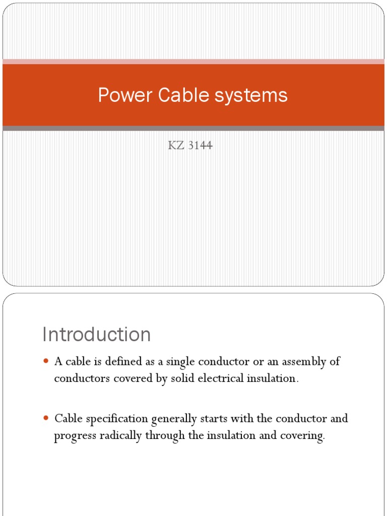 Power Cable Systems | PDF | Insulator (Electricity) | Electrical Conductor