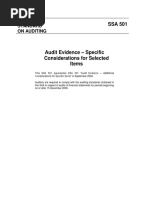 ISA 501: Audit Evidence Guidelines | PDF