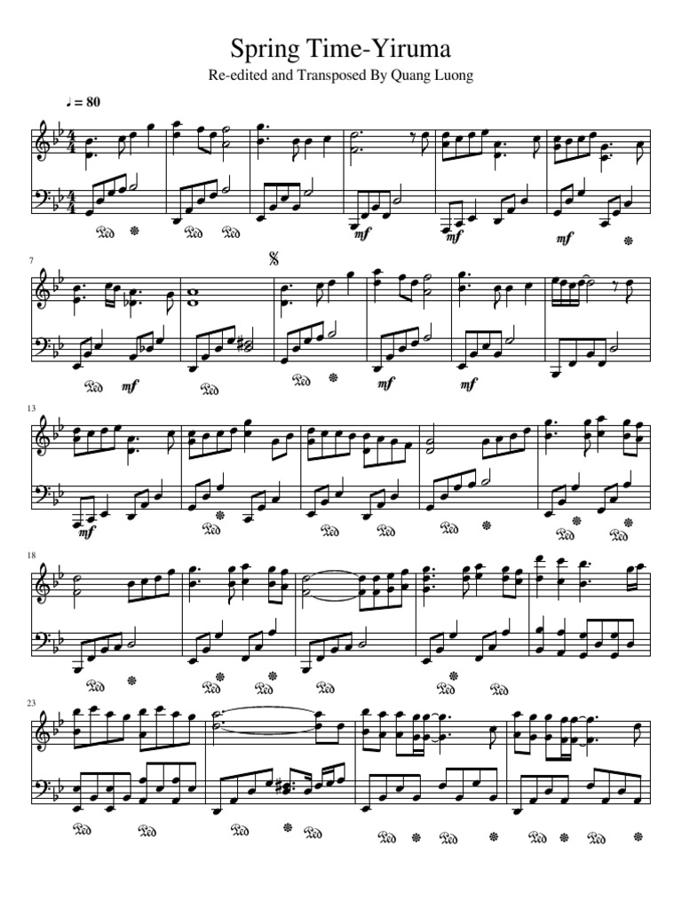 Spring Time Piano Sheet Music | PDF