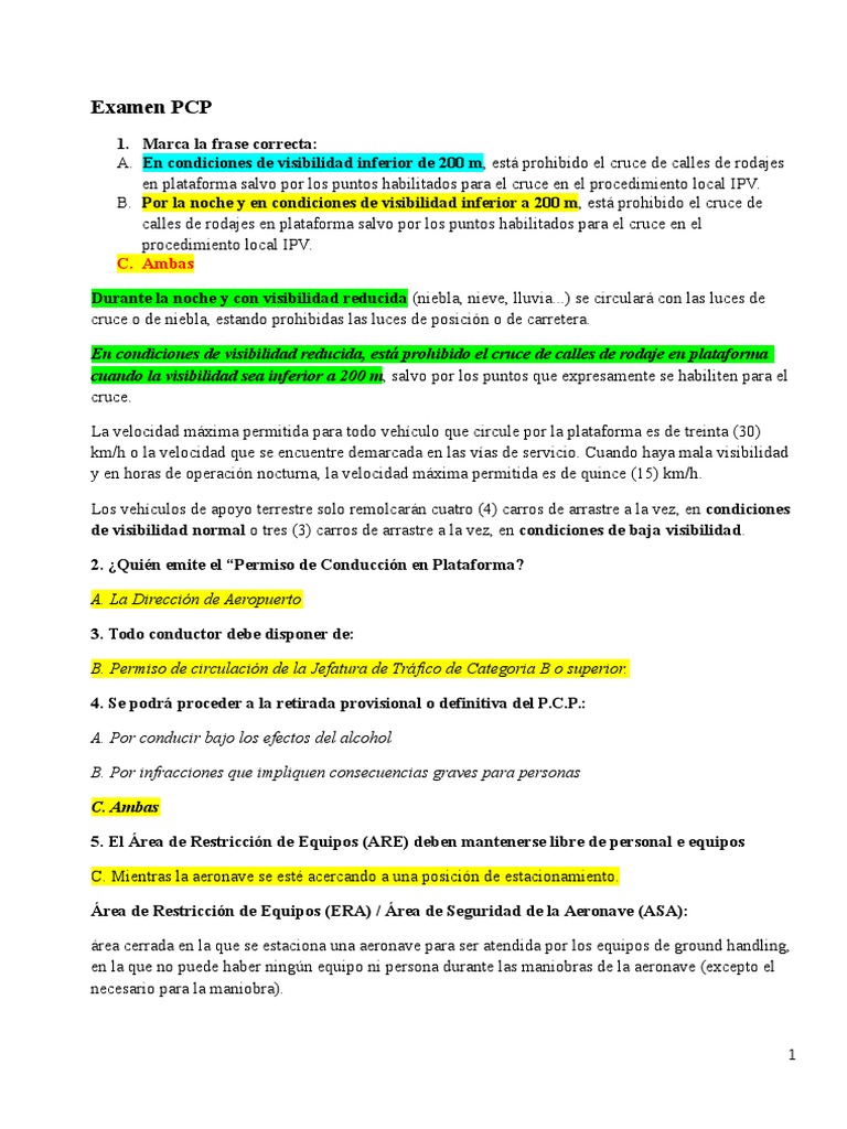Examen PCP | PDF | Aeropuerto | Calle