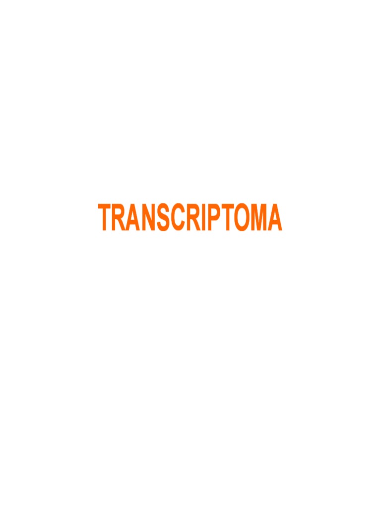 9-Transcriptoma Proteoma y Analisis de La Secuencia de Adn | PDF ...
