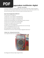 Panduan Lengkap Menggunakan Multimeter | PDF