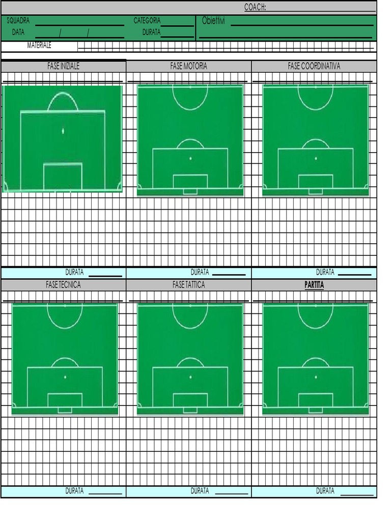 Scheda Allenamento Calcio | PDF