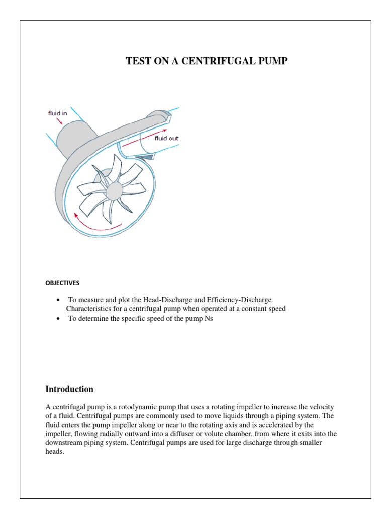 Centrifugal Pump Performance Testing | PDF | Pump | Classical Mechanics