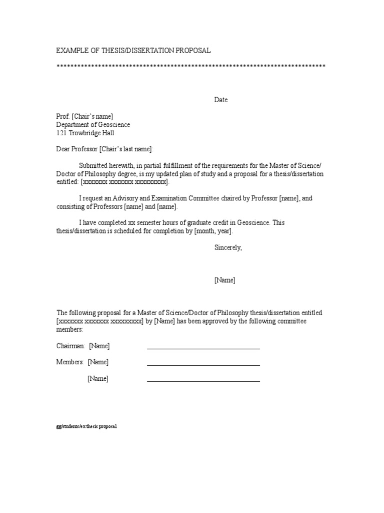 Thesis Proposal Example and Format | PDF