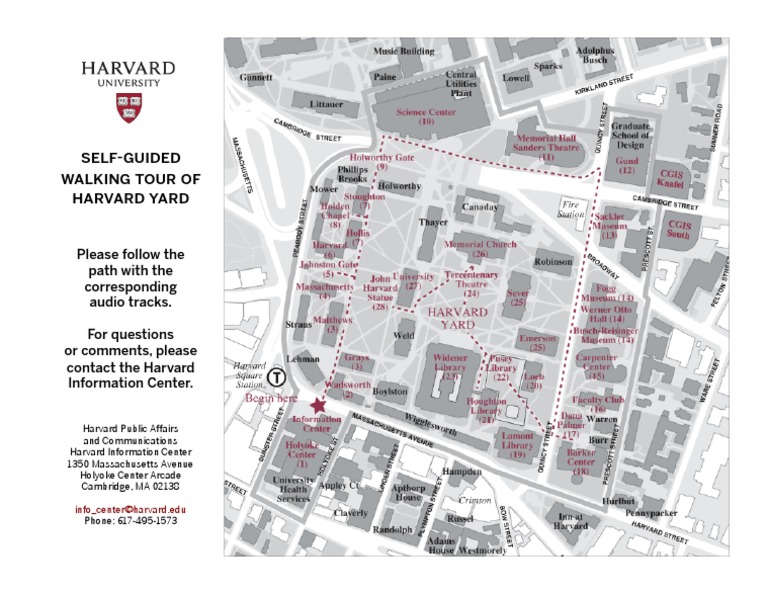 Harvard Yard Self-Guided Walking Tour | PDF | Social Science | Travel